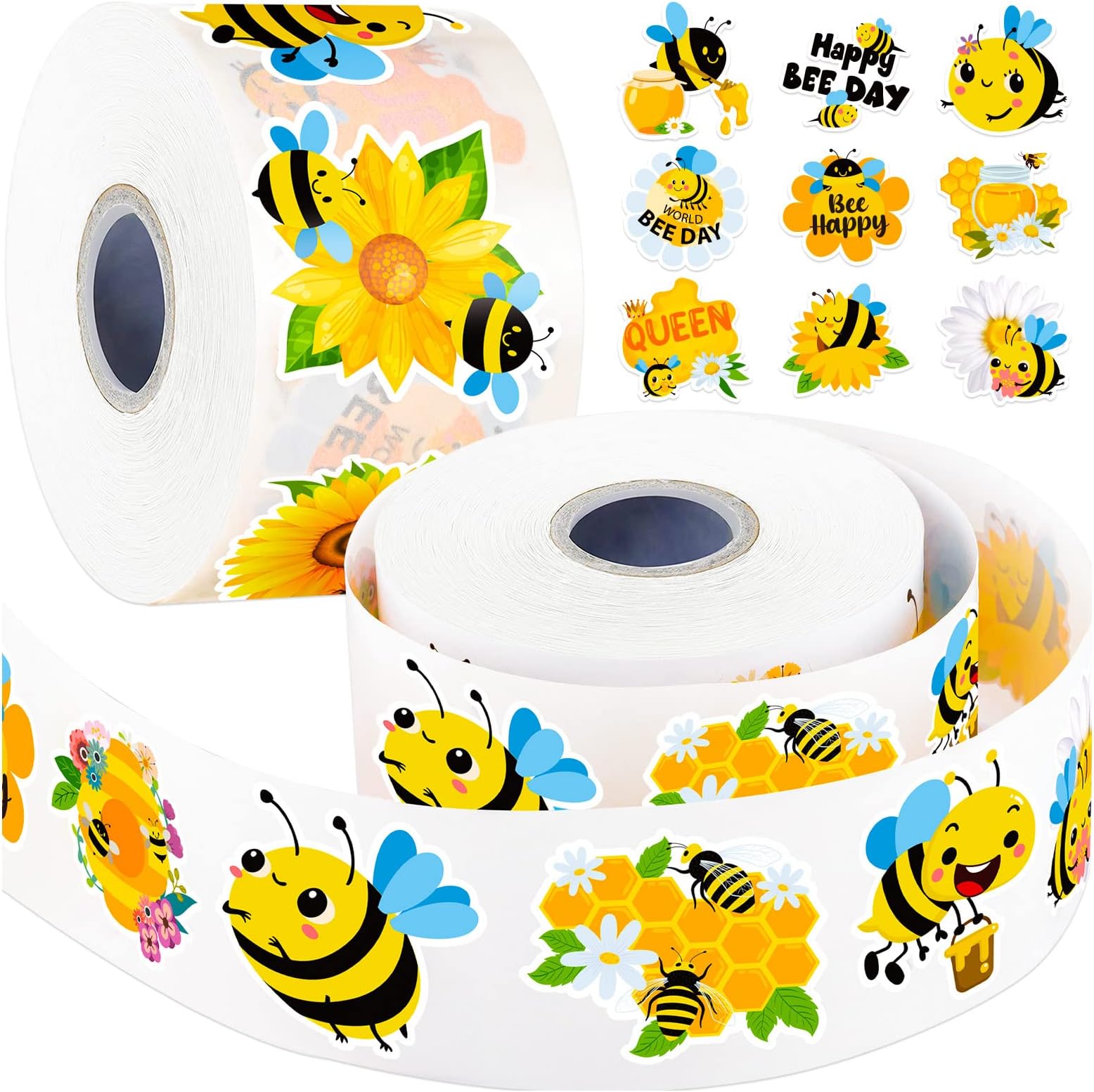 Amazon.com: 1200Pcs Bee Stickers for Kids, 16 Styles Cute Honey Sticks ...