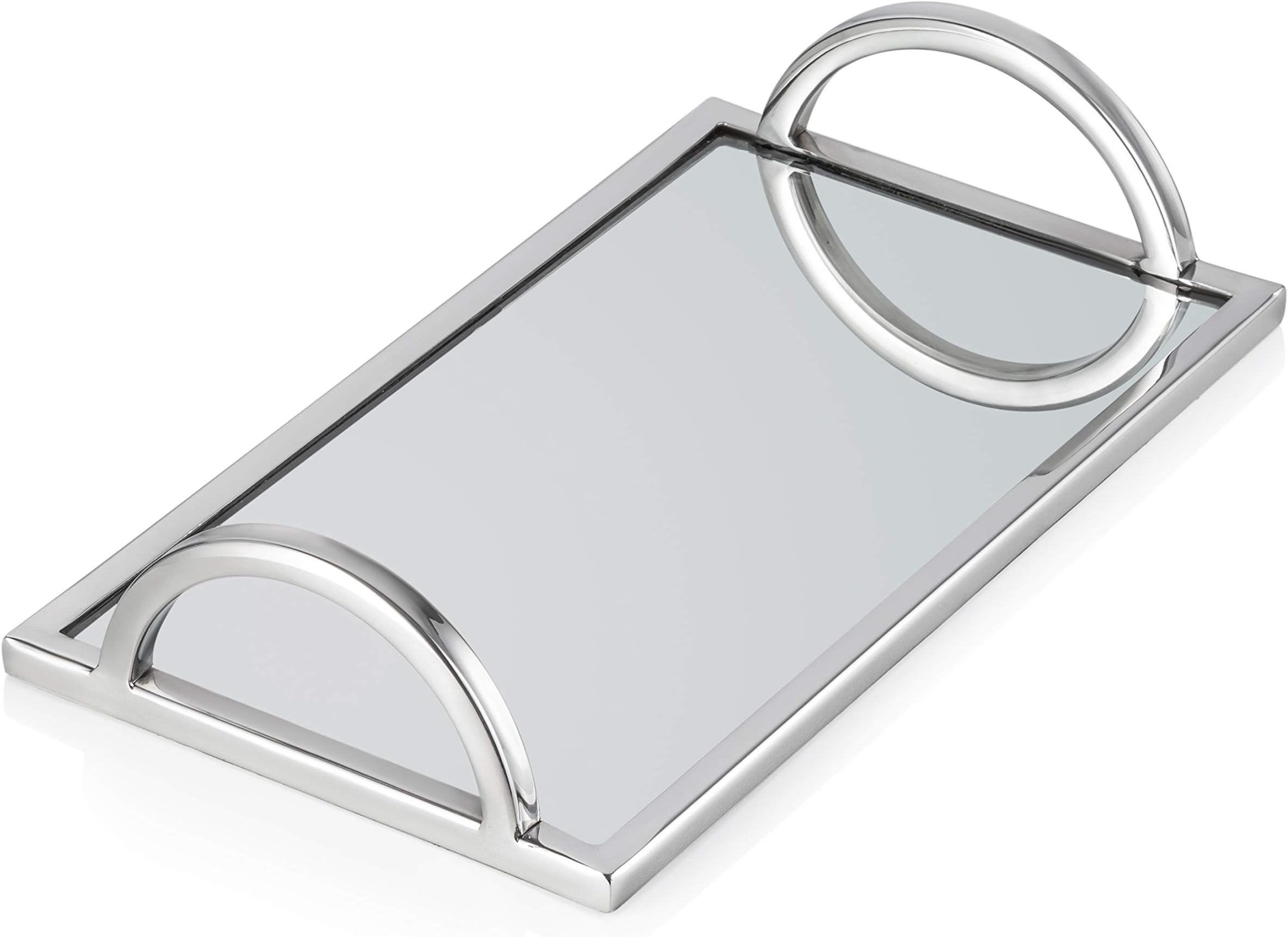 Amazon.com: Elegant Silver Mirror Tray - with Chrome Edging and Handles ...