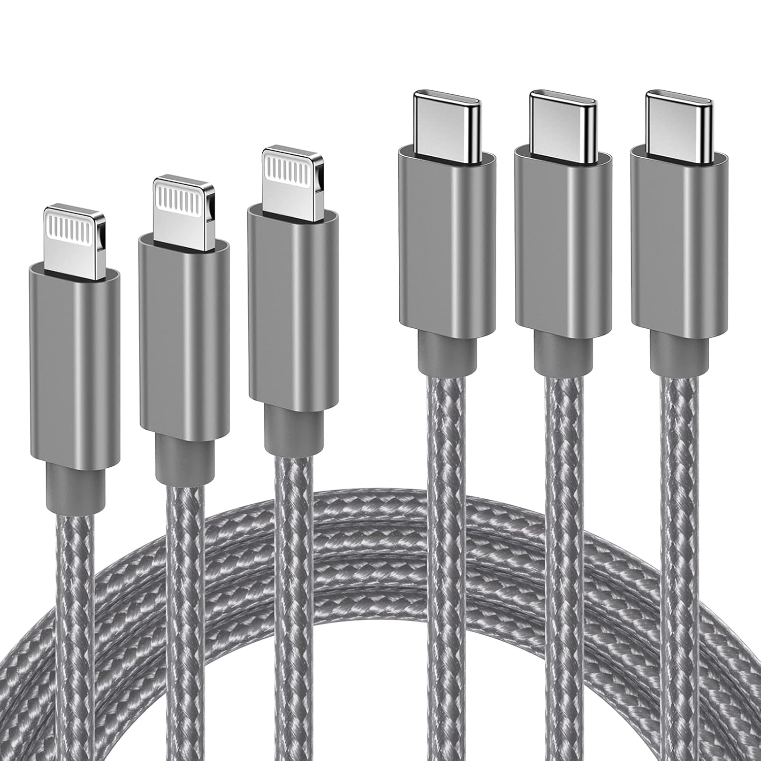 iPhone Fast Charger Lightning Cable【MFi Certified】 3Pack USB C to ...