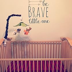 Amazon.com: Be Brave Little One Wall Decal Quote - Nursery Wall Decals ...