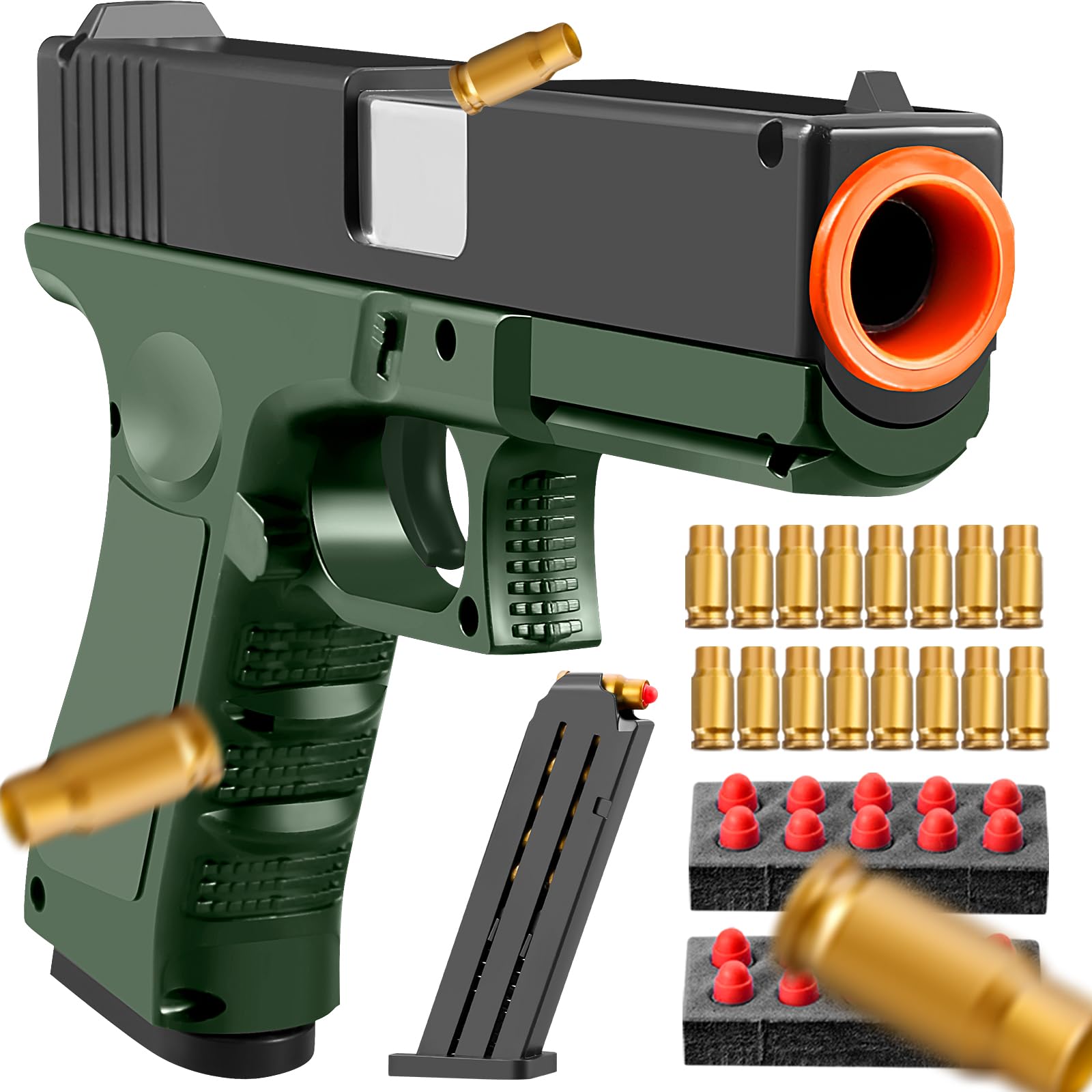 Soft Bullet Shell Ejecting Foam Stress Shot Blasters Pellet Ball ...