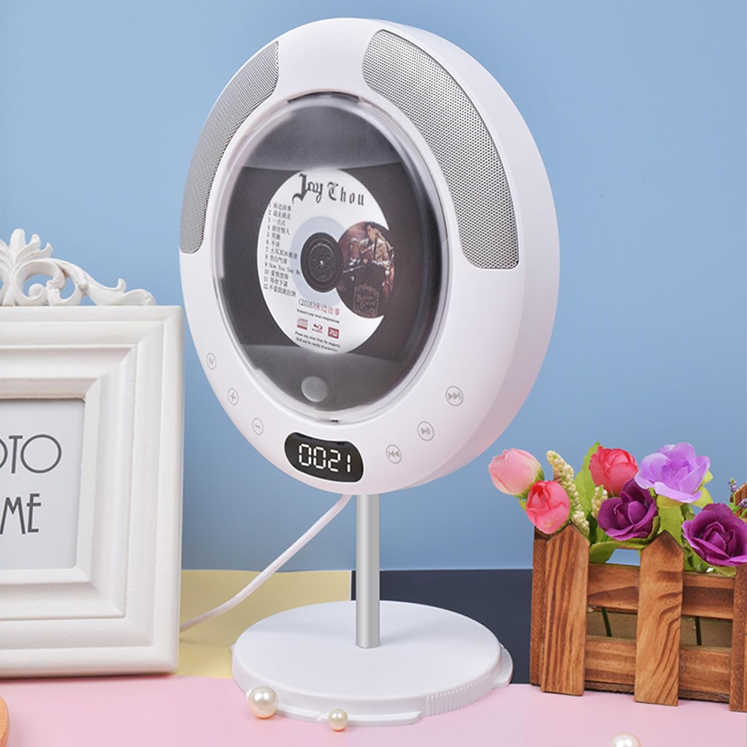 Reproductor de CD Bluetooth,Portátil CD Player Montaje en Pared con ...