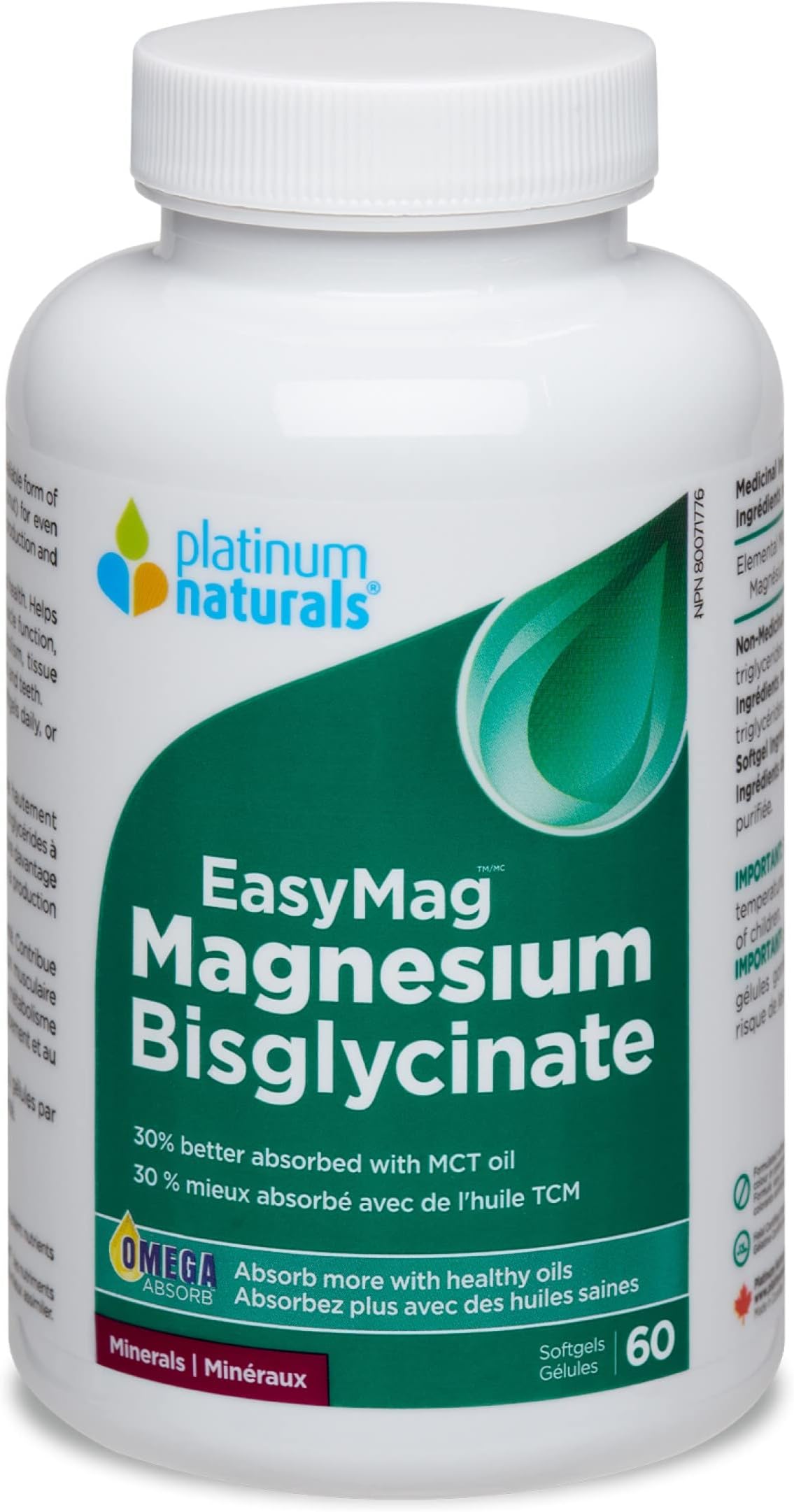 Amazon.com: Platinum Naturals EasyMag Magnesium Bisglycinate, 60 ...