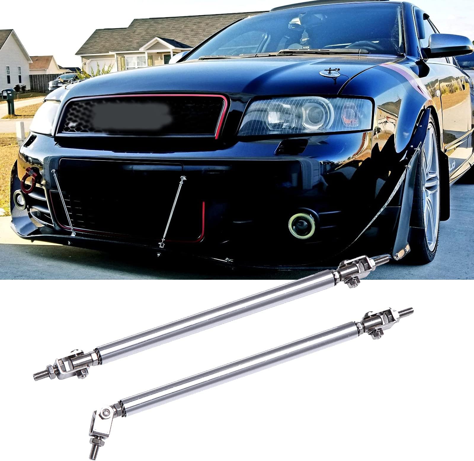 Amazon.com: Saihisday Front Bumper Lip Splitter Strut Brace Rod Tie ...