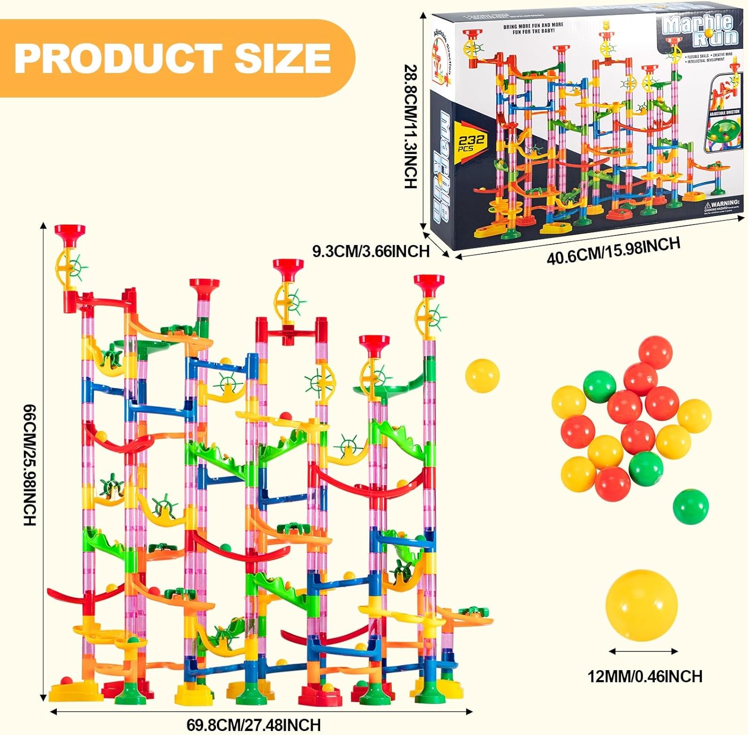 232 Pcs Marble Run Set,Marble Maze Game Construction Philippines | Ubuy