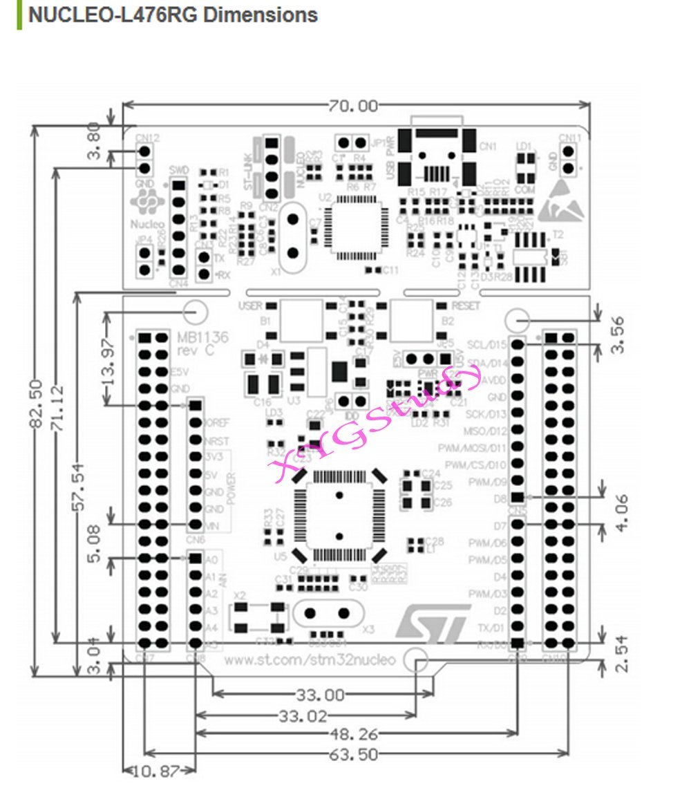 Nucleo L476rg With Mcu Stm32l476rgt6 Supports St Morpho Connectivity