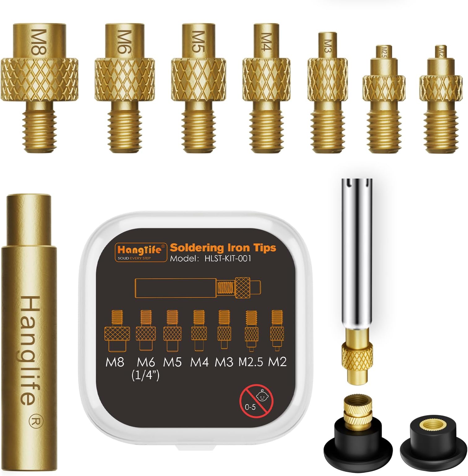 TS100 TS101 Soldering Iron Tips with M2 M2.5 M3 M4 M5 M6 M7 M8 Heat Set ...