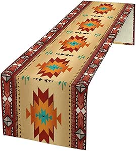 Amazon.com: Aztec Southwest Table Runner, Ethnic Style Design Geometric ...