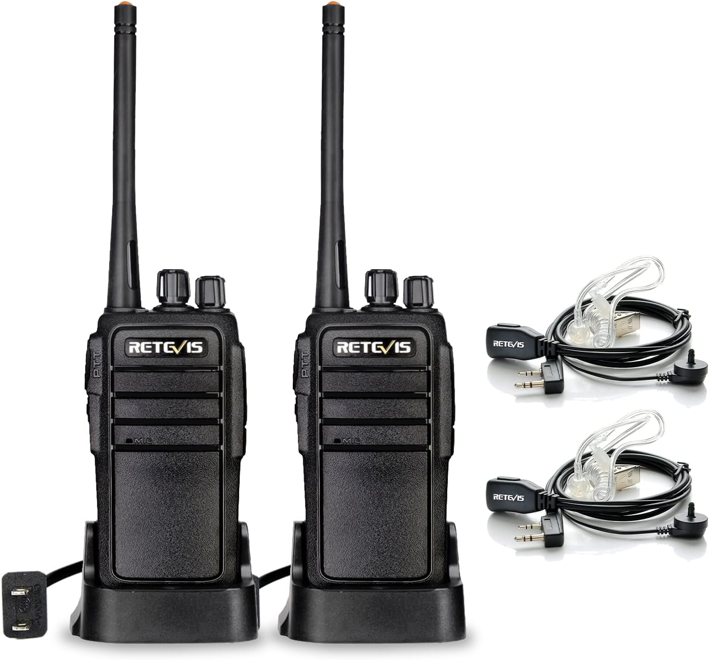 Amazon.com: Retevis RT21 Walkie Talkies with Earpiece and Mic Set ...