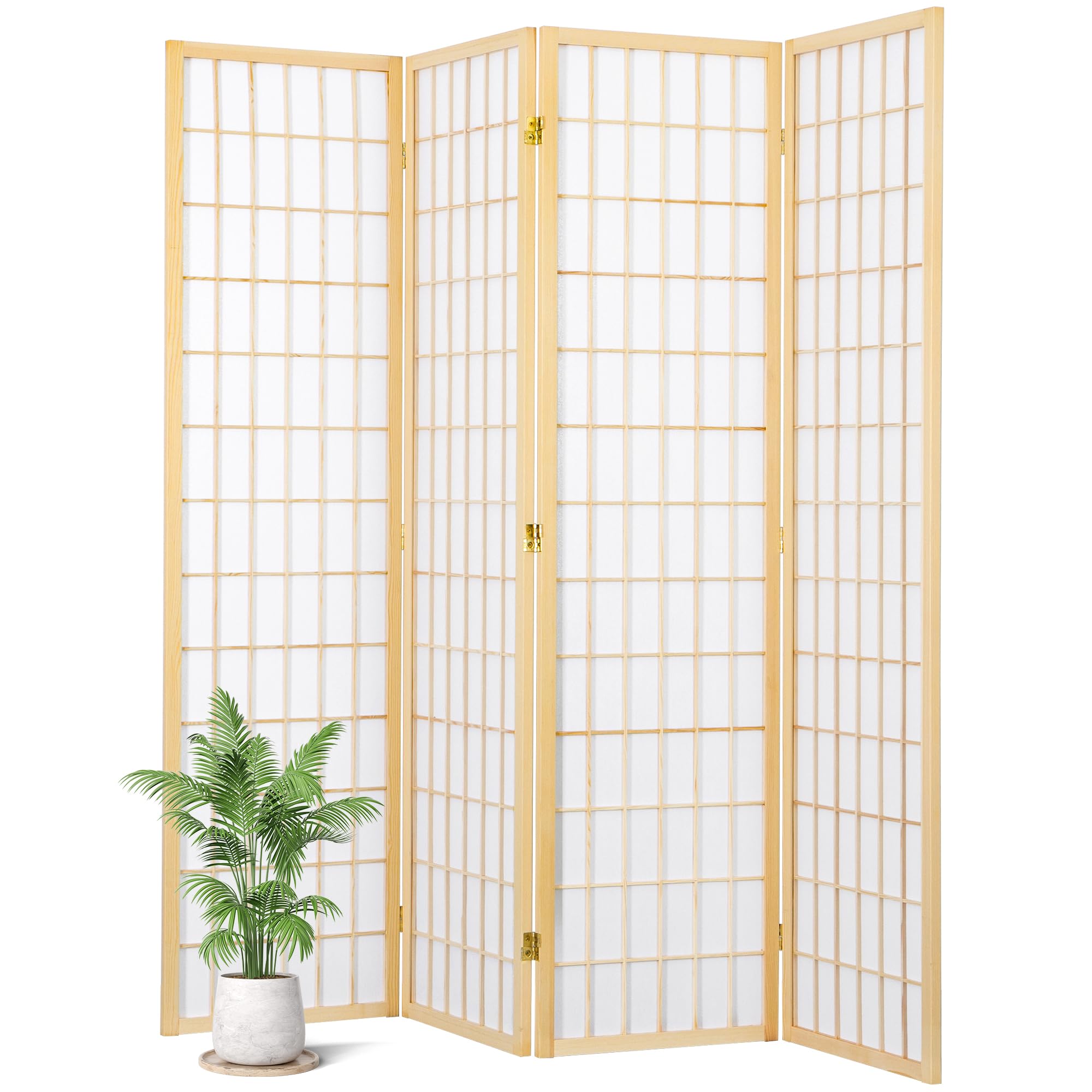 Amazon.com: Salfanre Japanese Room Divider, 4 Panel Room Divider, Shoji ...