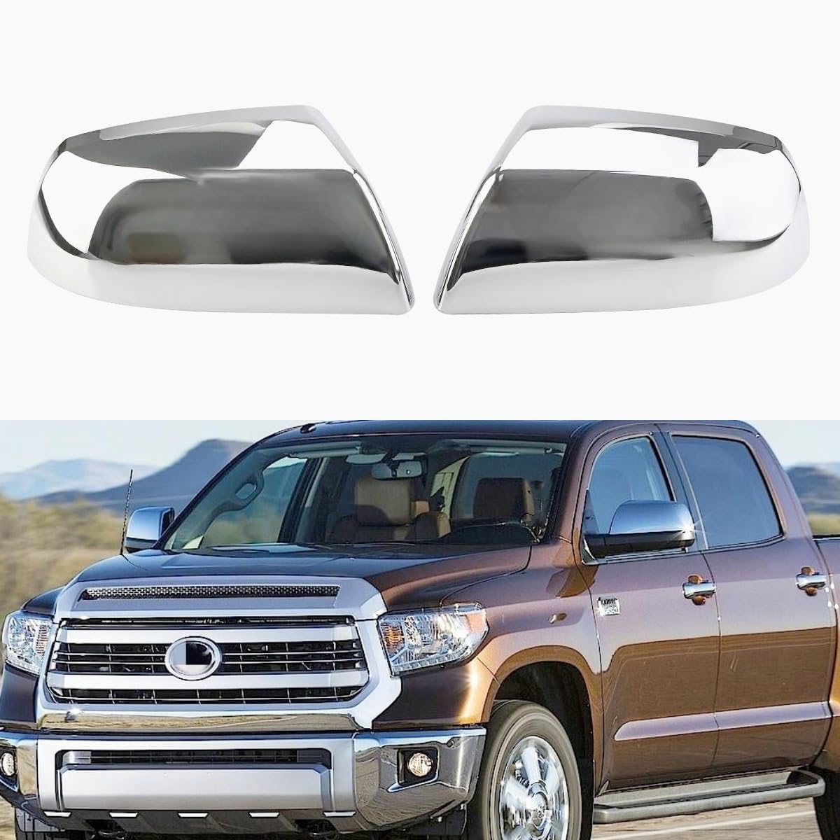 Amazon.com: AUCERAMIC Chrome Mirror Covers Caps Fit for 2007-2019 ...