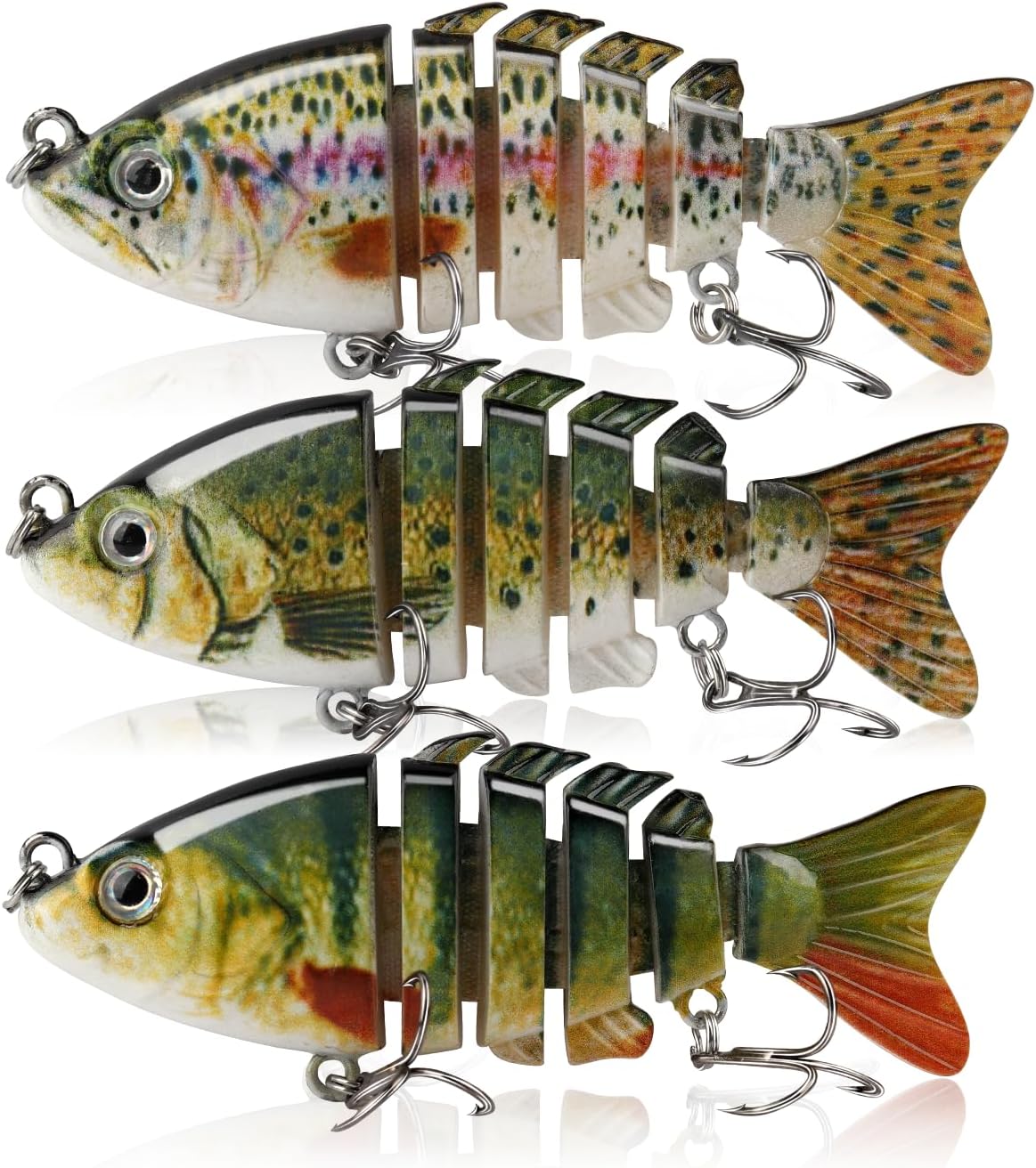 Amazon.com : 3 PCS Fishing Gear, Fishing Lures for Freshwater or ...