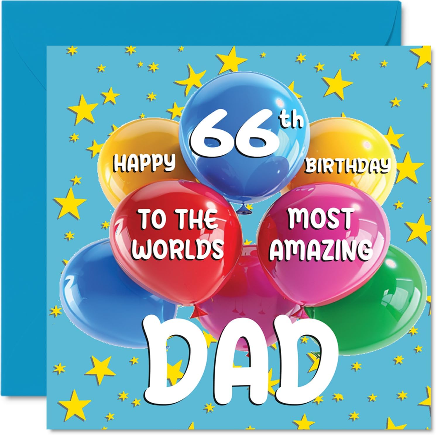 66th Dad Birthday Card - World's Most Amazing Dad - Happy 66th Birthday ...