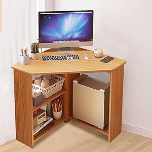 iondelce Corner Desk,Small Desk with Drawers and Open Shelves, Small ...