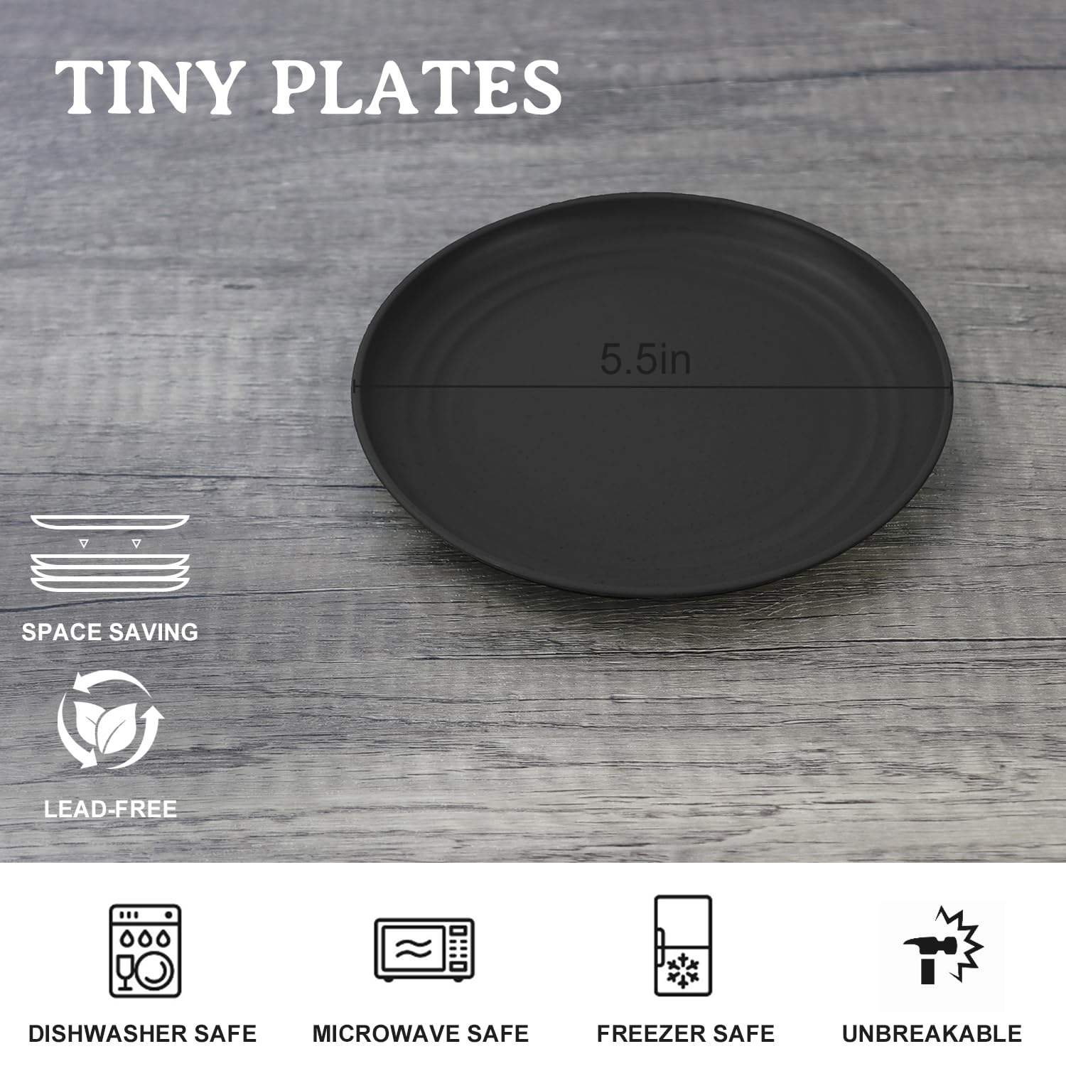 Snapklik.com : 5.5Inches Handy Appetizer Plates Set Of 8 - Small Wheat ...