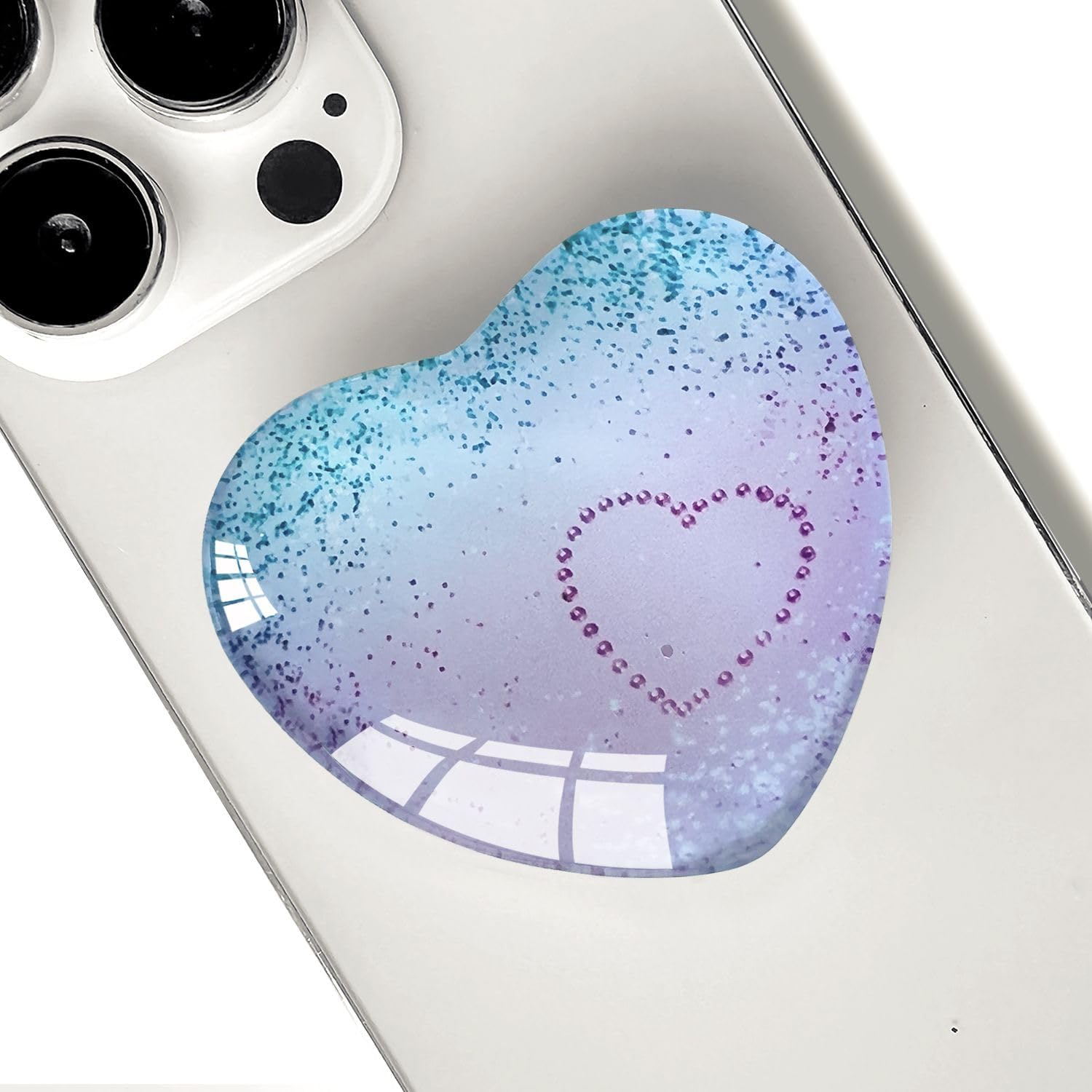 Amazon.com: Ksadiye Expandiing Moblile Phone Grip Heart Glass Holder ...