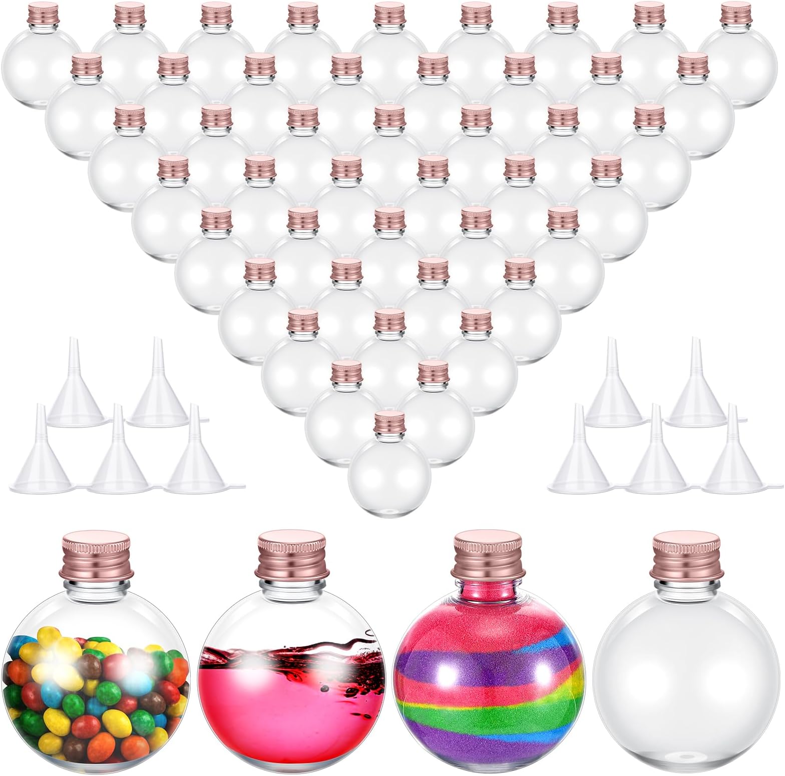 Amazon.com: Baderke 12 Pcs 13.5 oz Spherical Plastic Potion Bottles ...