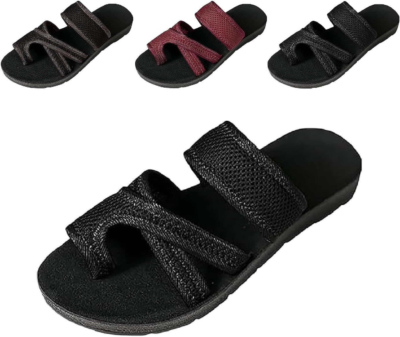 Amazon.com | Knixhult 2024 New Women's Hollow Mesh Slide Sandals, Toe ...