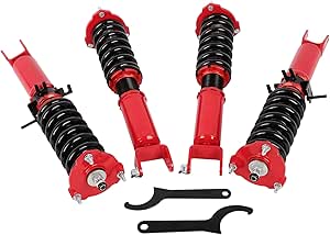 Amazon.com: ANGLEWIDE Height And Damper Adjustable Coilovers Struts ...