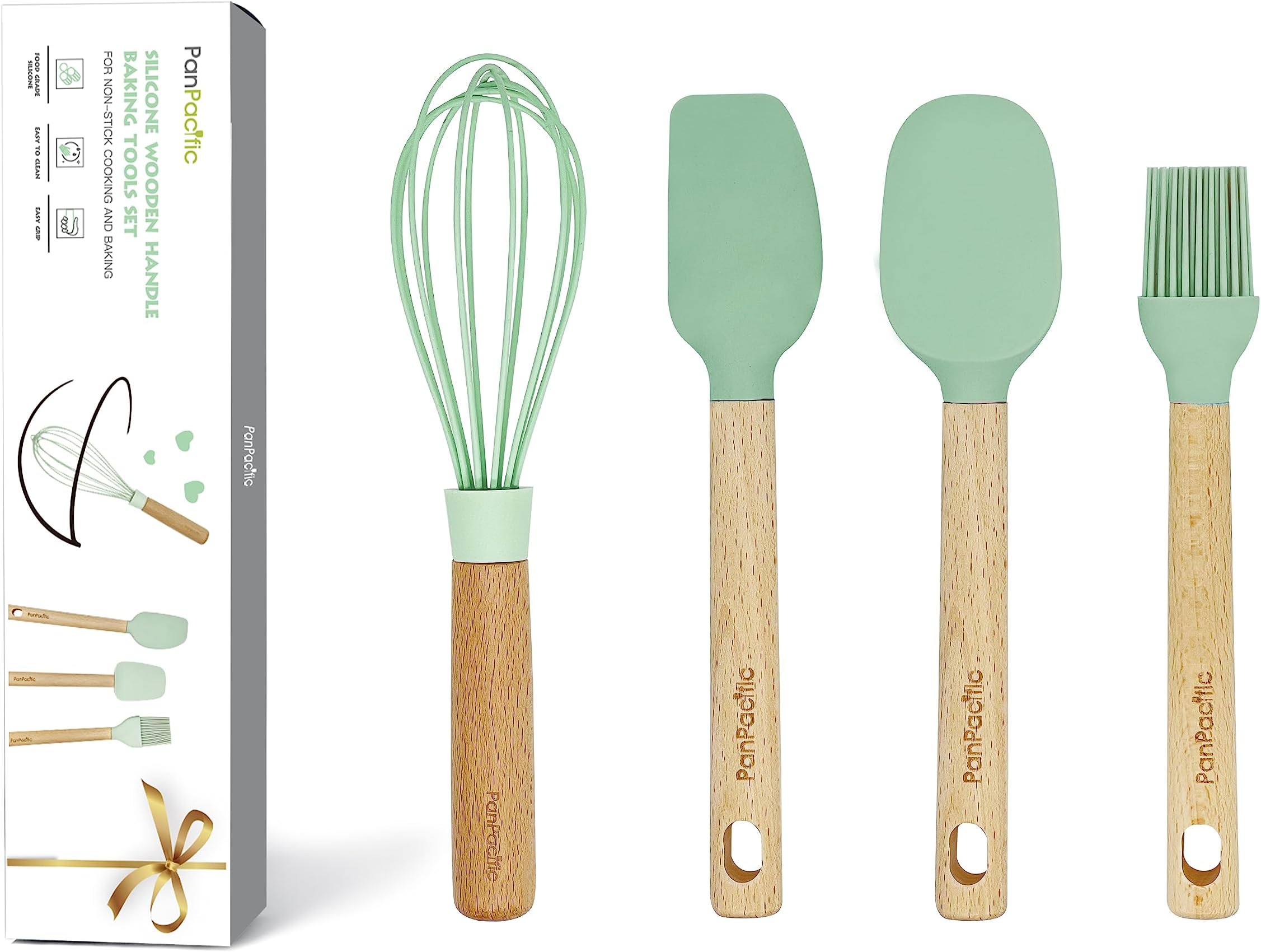Amazon.com: Goodful Silicone and Beechwood Mini Kitchen Utensil Set ...