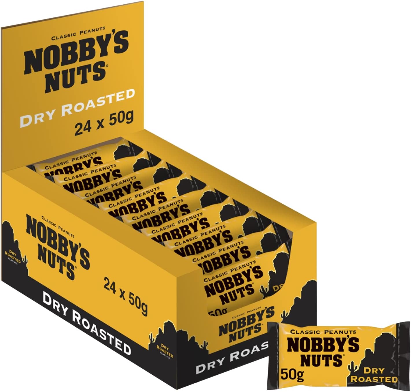Nobby's Nuts Classic Dry Roasted Peanuts 50 g (Case of 24) : Amazon.co ...