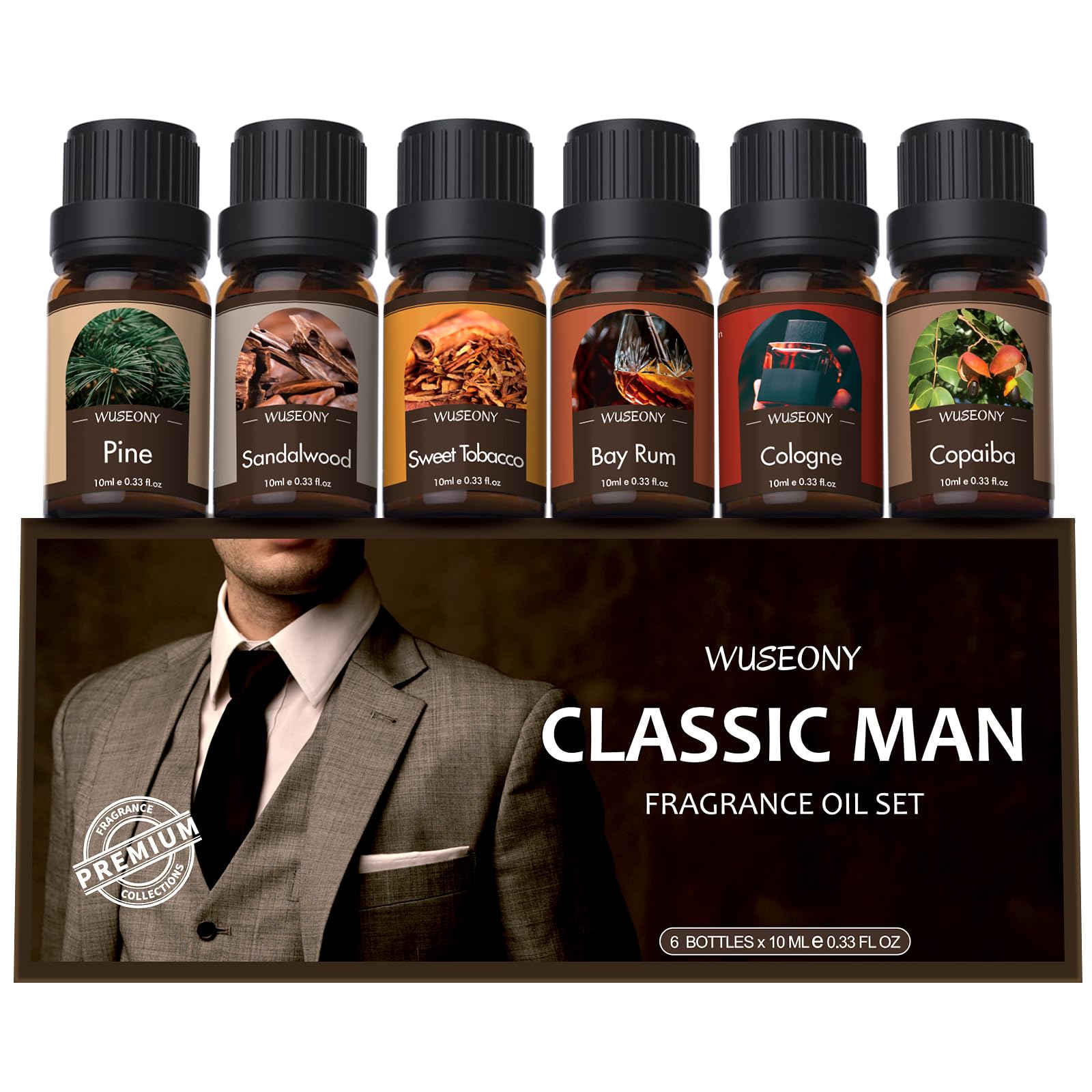 Amazon.com: WUSEONY Classic Man Fragrance Oils Set, Mens Essential Oils ...