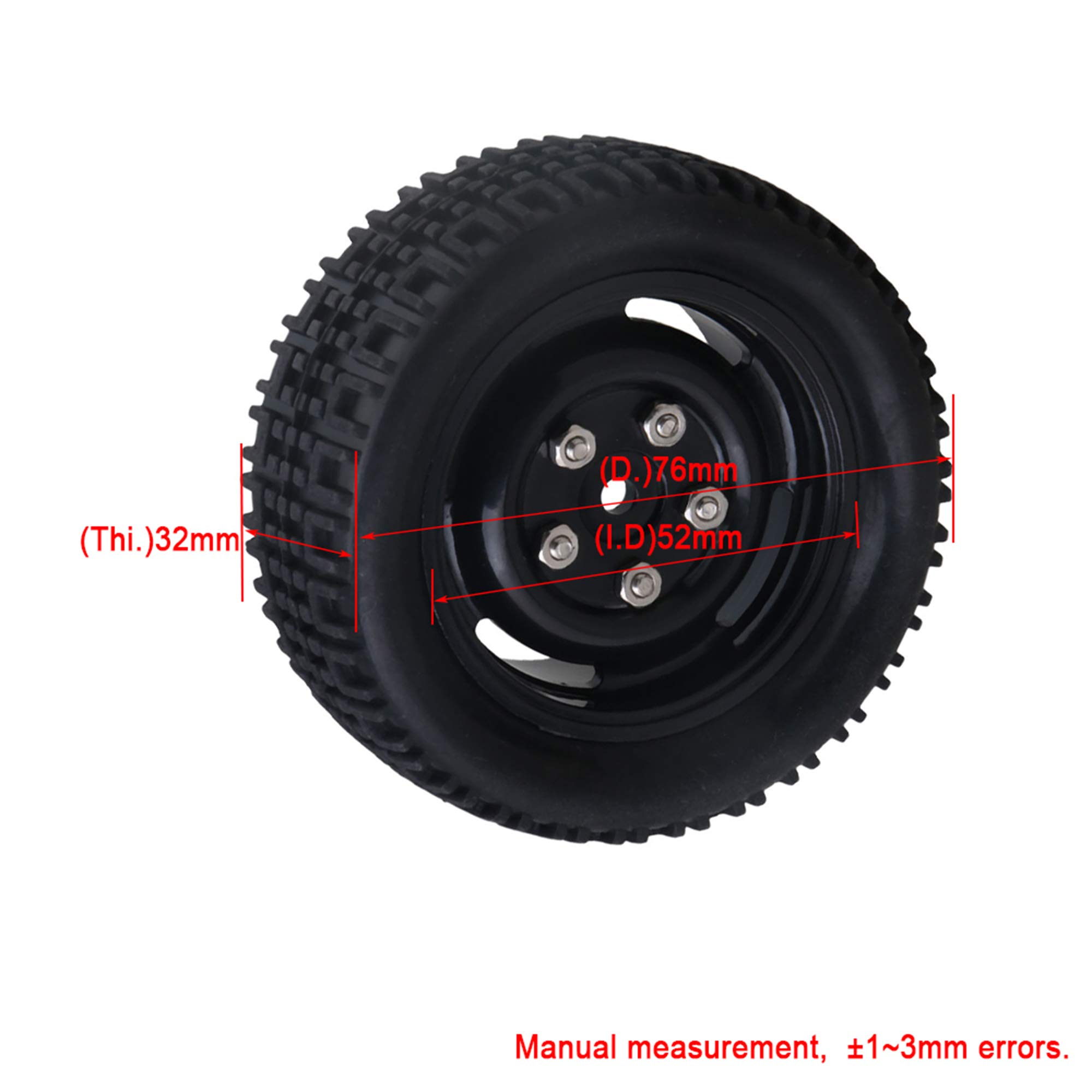 Snapklik.com : 4-Hole Wheel Rim&U Pattern Tyre Tire 20662 For RC1/10 On ...