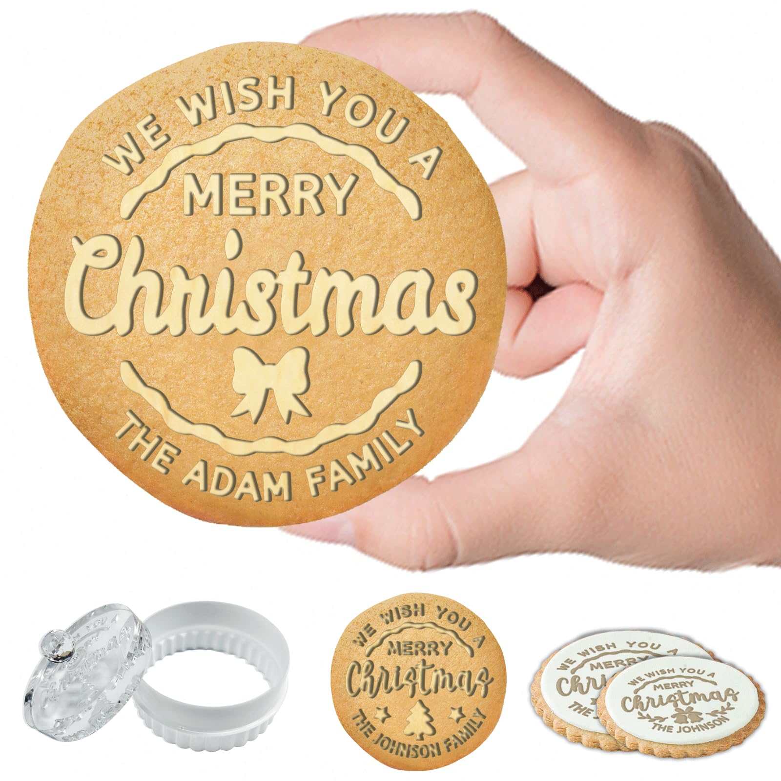 Amazon.com: Personalized Cookie Stamp with Name Christmas Custom Cookie ...