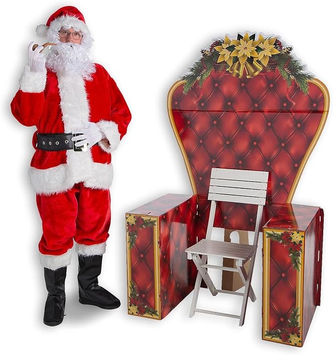 Amazon.com: Red Santa Throne Printed Cardboard 3-D Stand-Up Fits Around ...