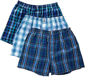 Jockey Classic 3-Pack Boxer - Soft Plaid (White & Green)/Varigated ...