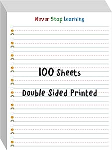 Amazon.com : 100 Sheets Ruled Writing Paper, Double-Sided Printing Skip ...