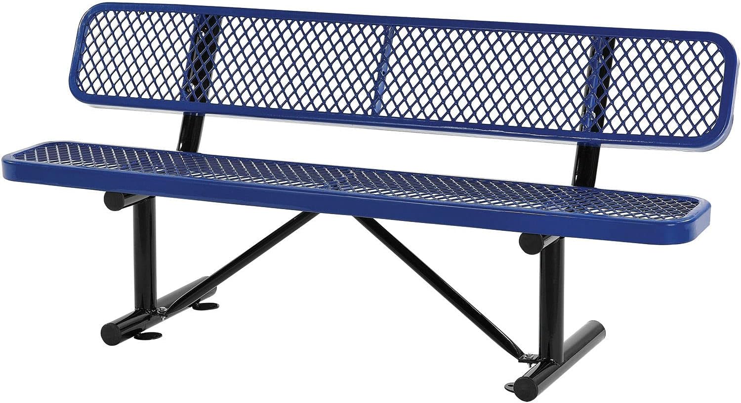 Amazon.com: Global Industrial 72" L Expanded Metal Mesh Bench w/Back ...