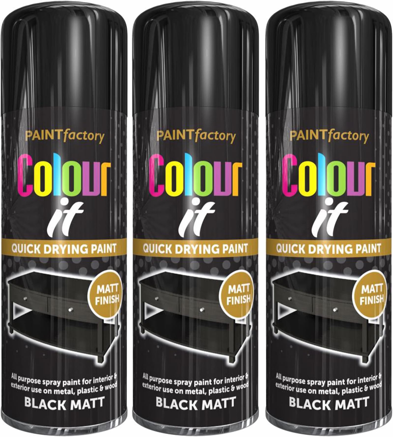 151 Professional Black Matt Multipurpose Spray Bike Car Fast Drying ...