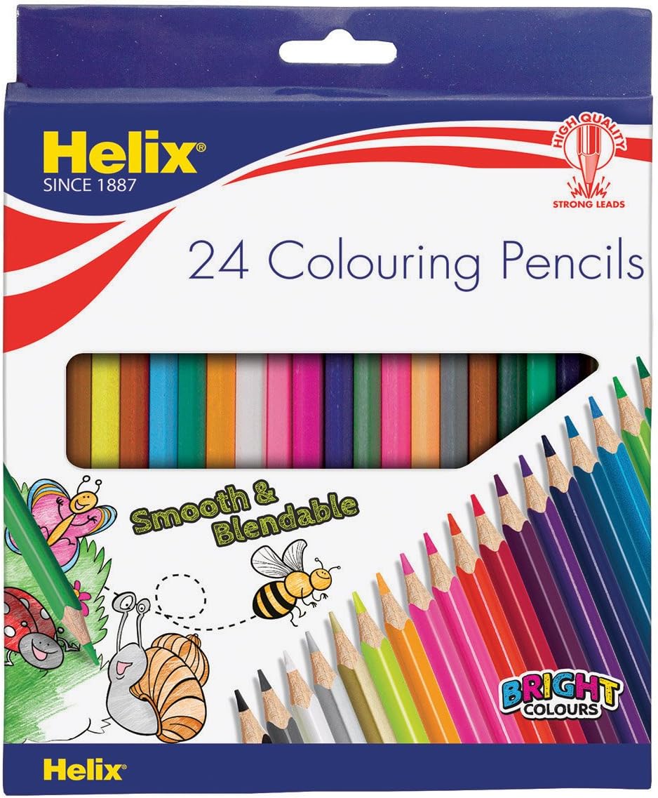 Helix Colouring Pencils (Pack of 24) : Amazon.co.uk: Stationery ...