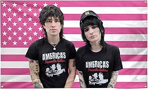 Amazon.com : Generic Jake and Johnny Flag 3x5 Ft American Flag Pink ...