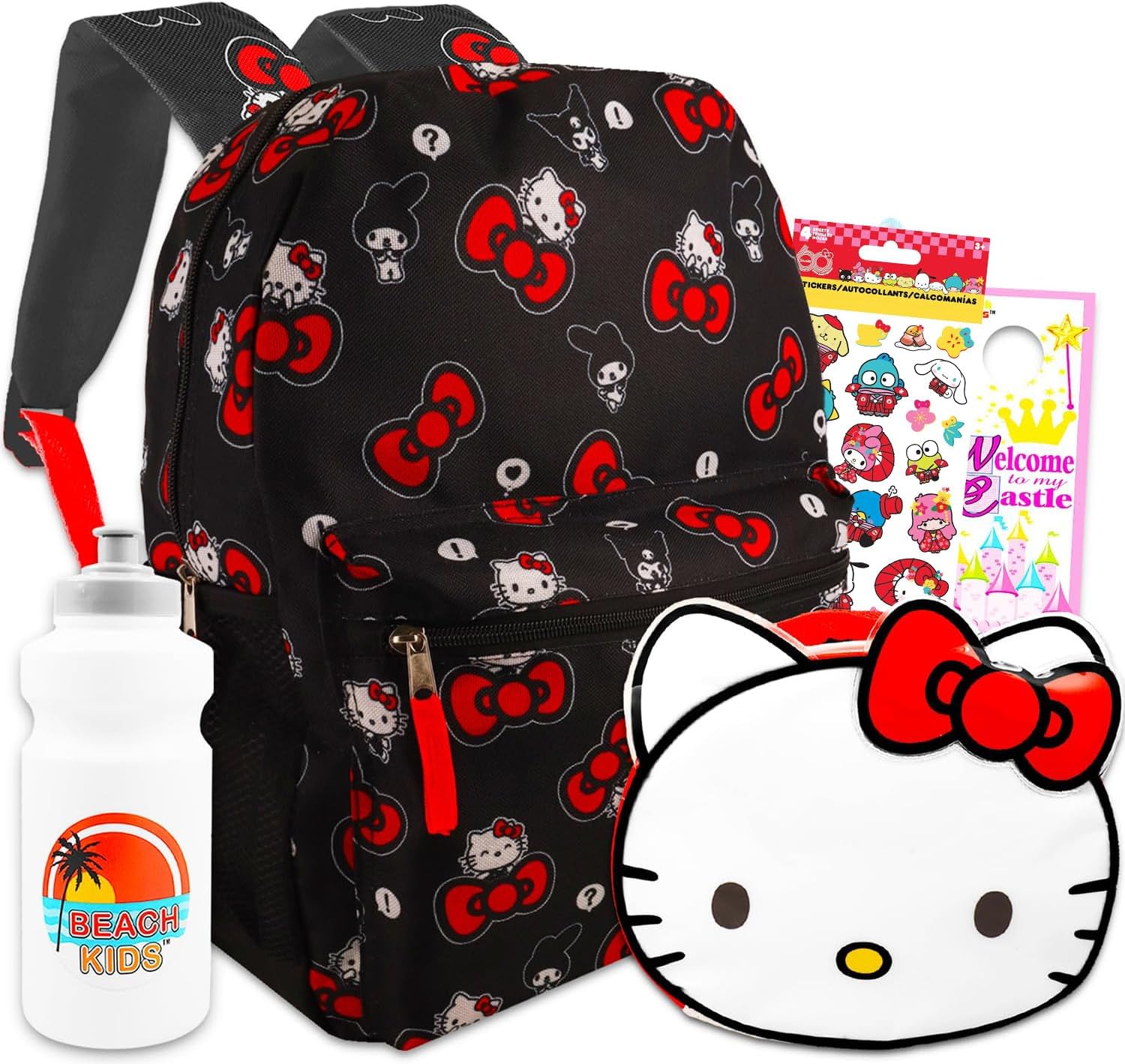 Amazon.com: Hello Kitty Backpack and Lunch Box Set – 16” School Bag ...