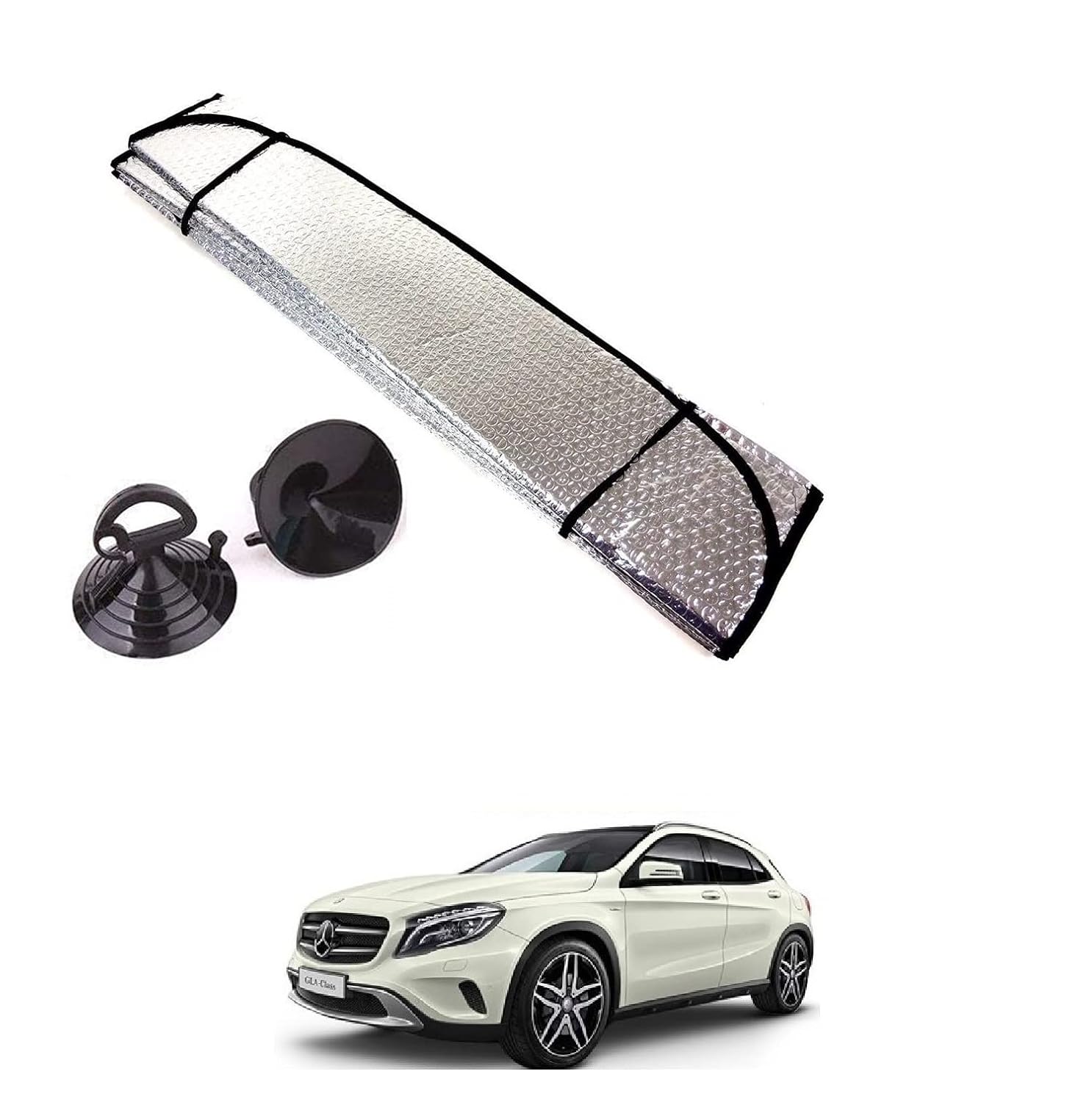 Auto Addict Car Sunshades Aluminium Foil Foldable Windshield (Front ...