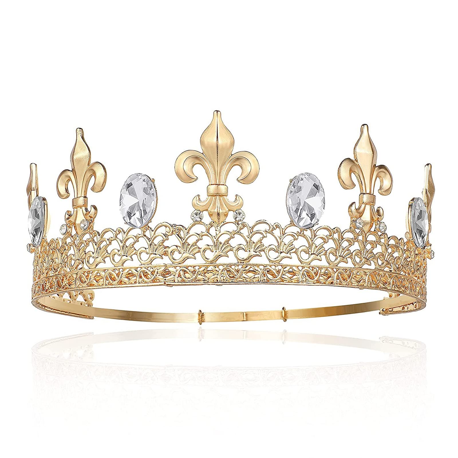 Buy HIPIHOM Gold King Crown Prince Princess Crown King Queen Party ...