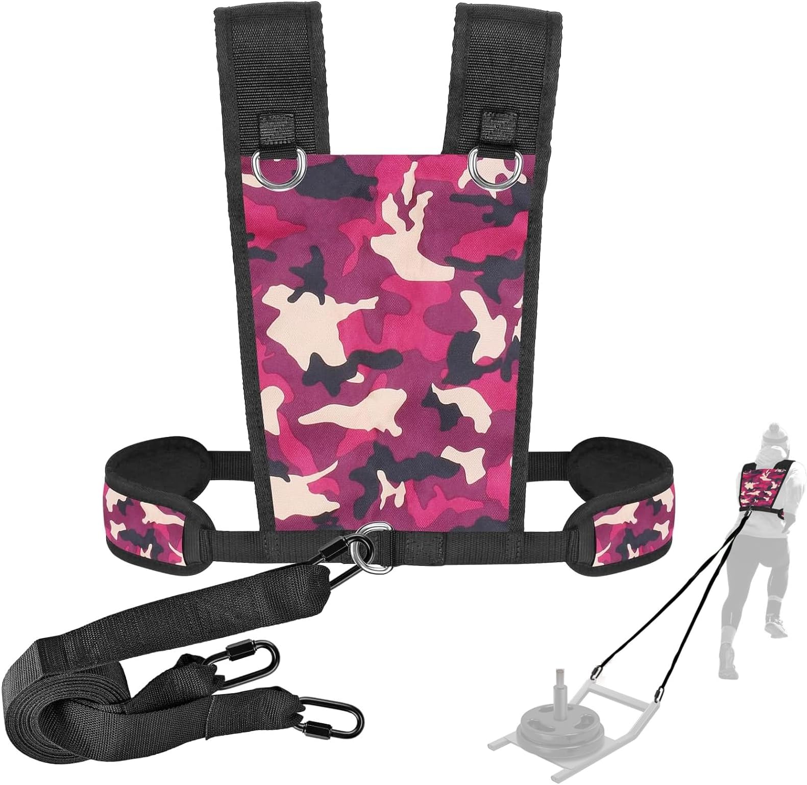 Amazon.com: Clam 8427 Sled Pulling Harness, Black : Sports & Outdoors