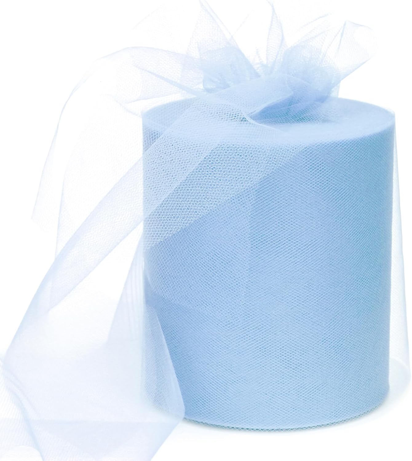 Amazon.com: 6" x 200 Yards Light Blue Tulle Fabric Rolls, Blue Spool ...