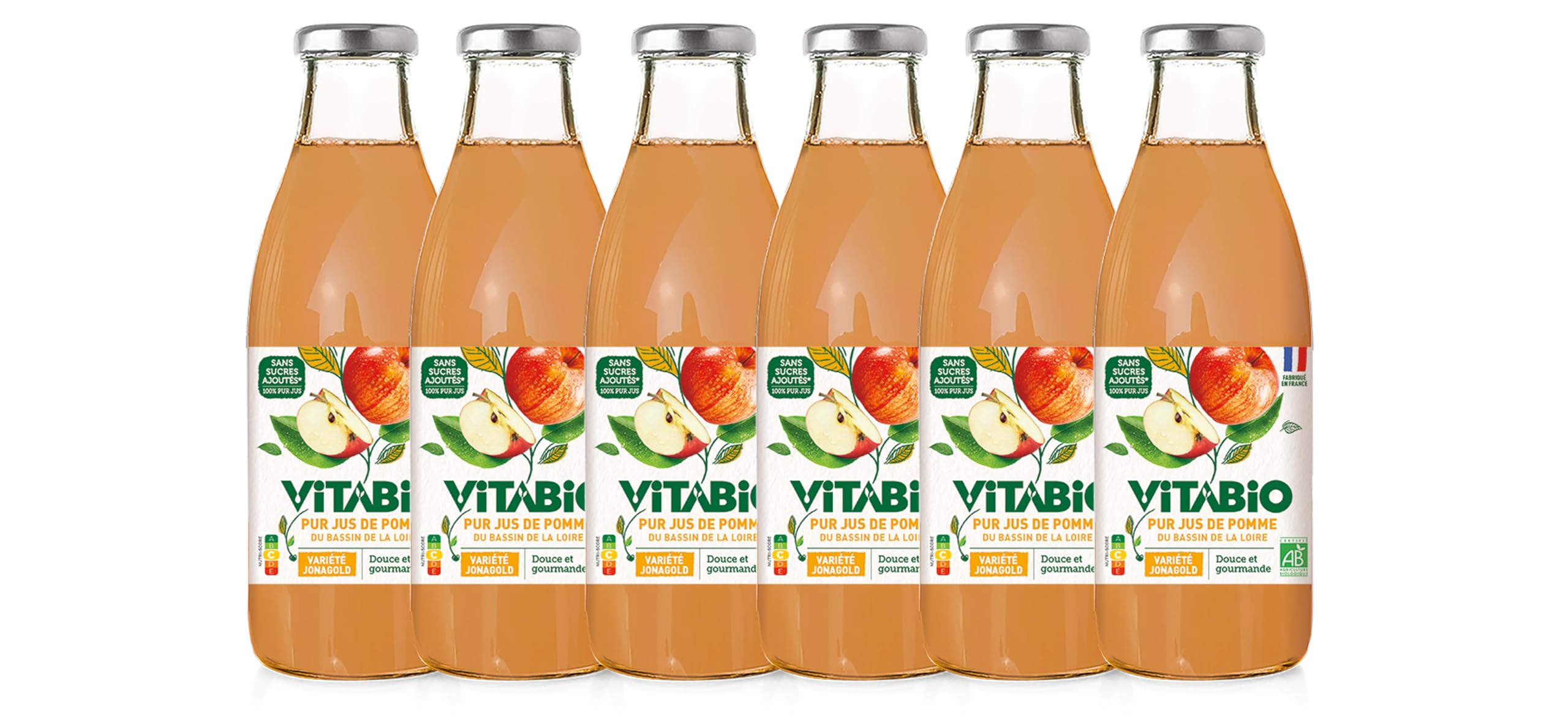 VITABIO - 100% Pur Jus - Pomme Jonagold - 750ml - BIO - Lot de 6 ...