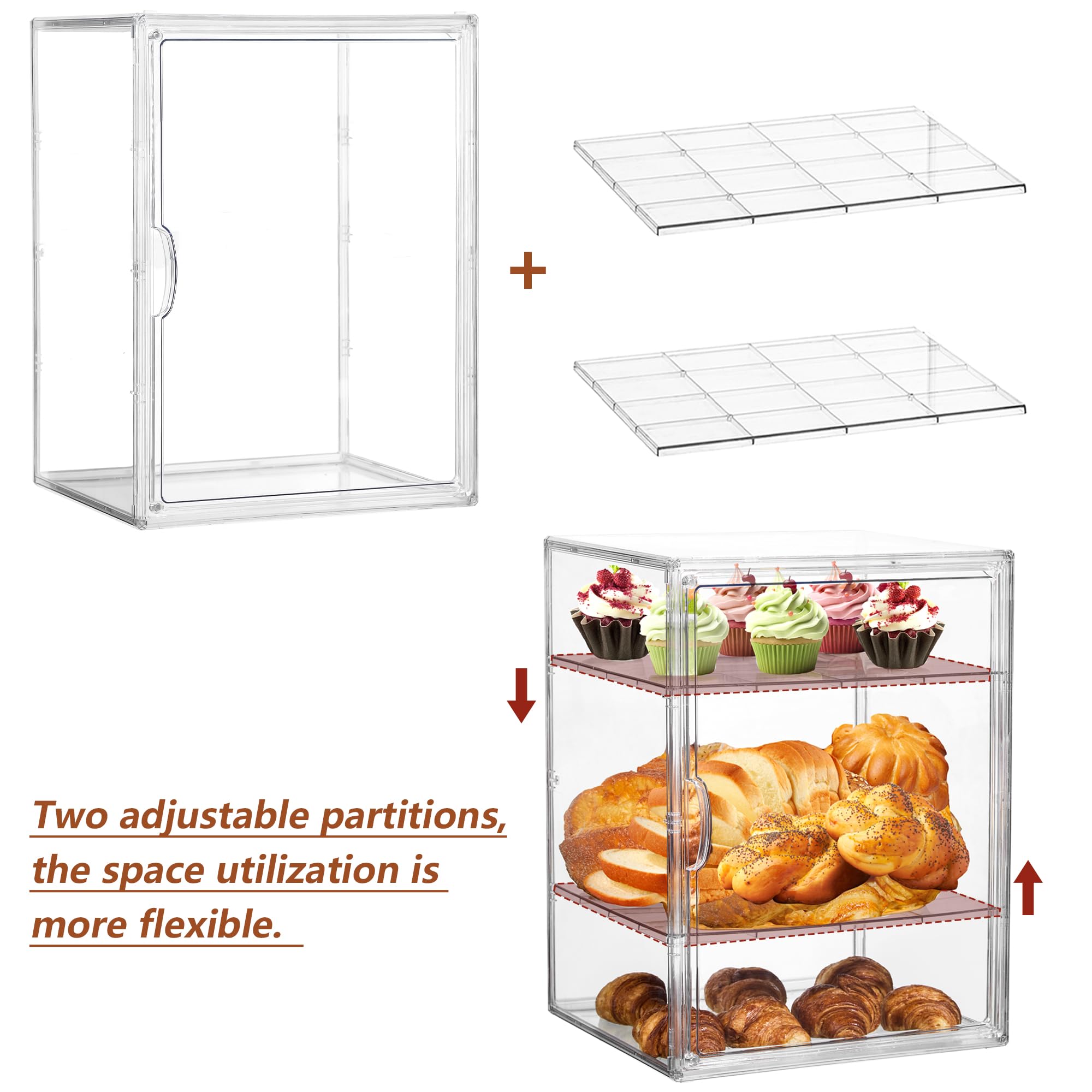 Snapklik.com : LXLXXL Bread Box For Kitchen Countertop Pastry Bakery ...