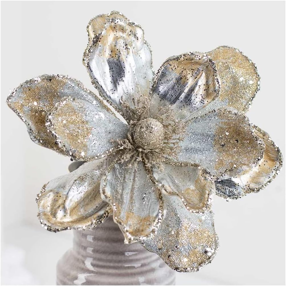 Amazon.com: Factory Direct Craft Glitzy and Metallic Platinum Magnolia ...