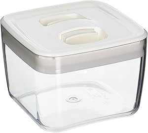Click Clack Cube 1-Quart Storage Container with Red Lid 1-Quart White ...