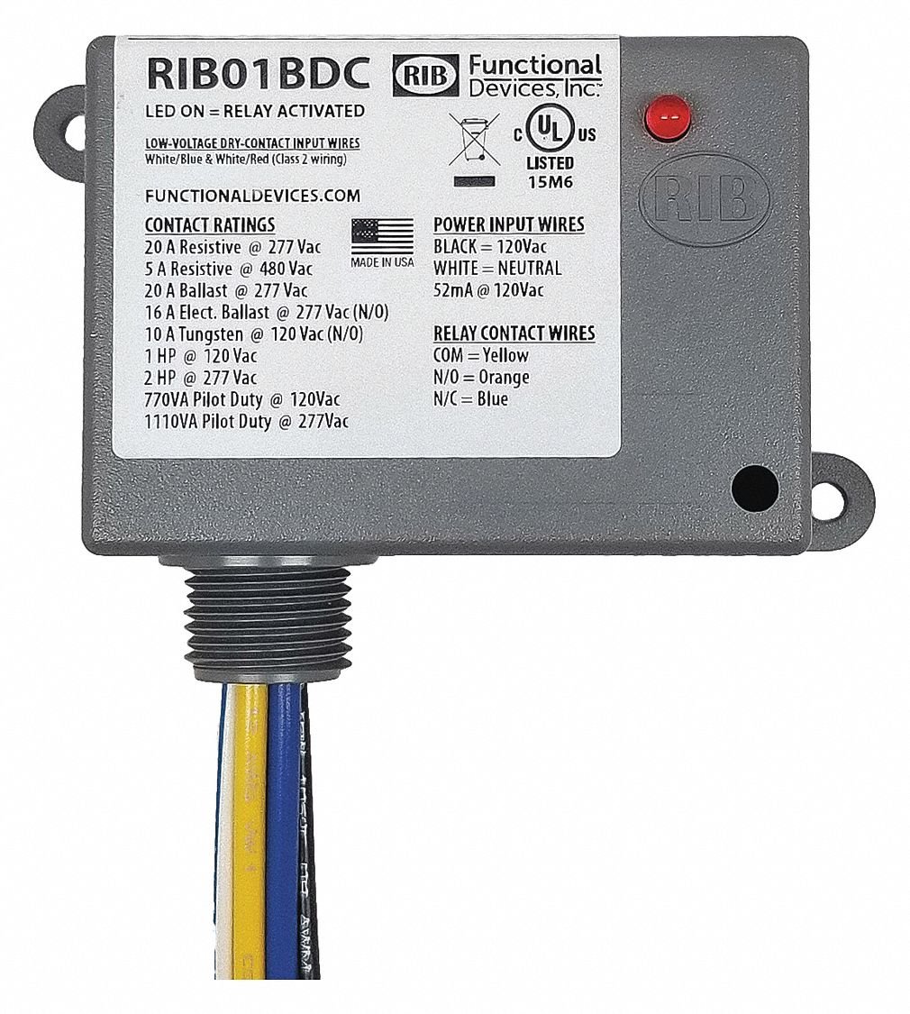 Amazon.com: Functional Devices INC/Rib Prewired Relay, 120VAC, 20A ...