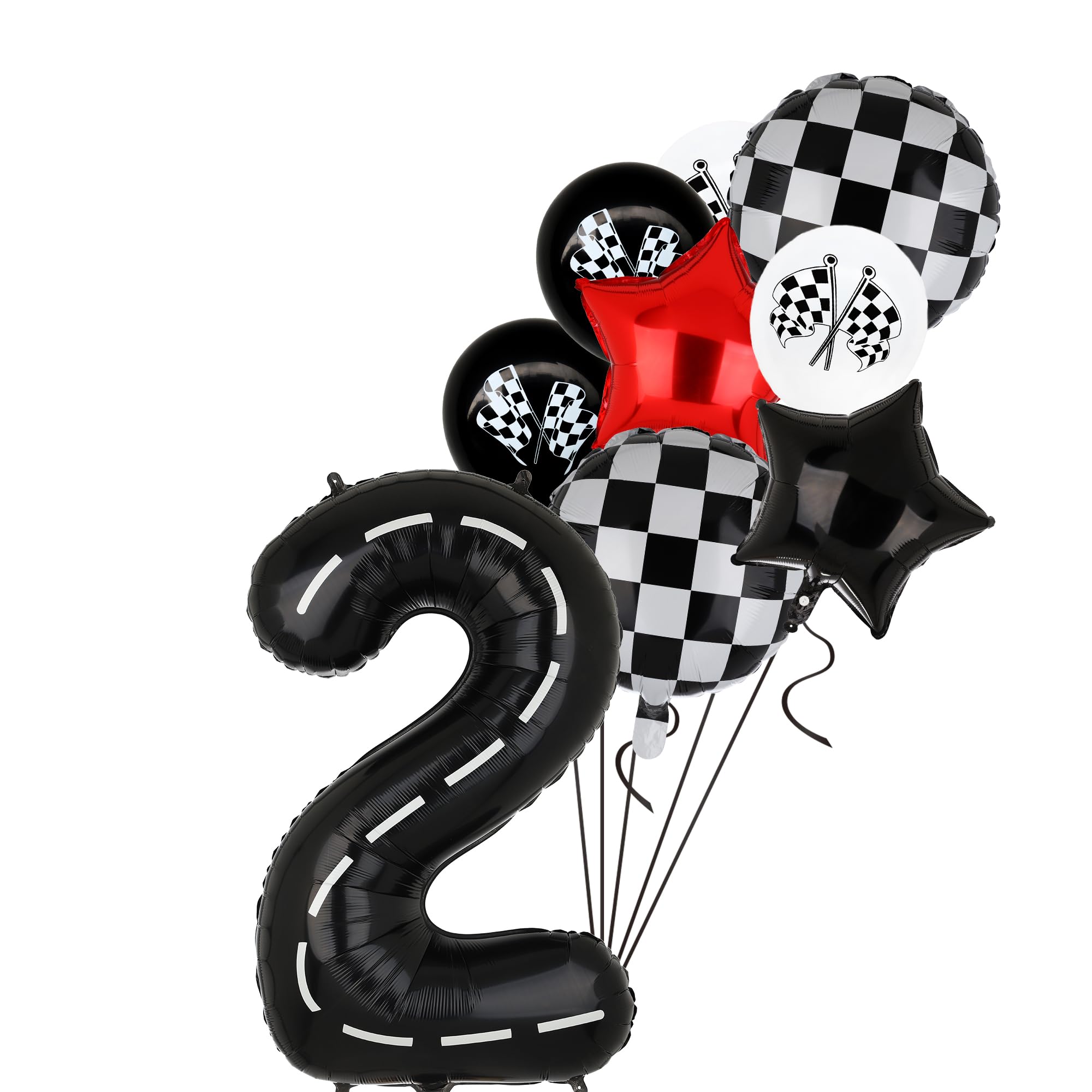 Snapklik.com : Race Car Balloons 40 Inch Racetrack Number Balloon 2 ...