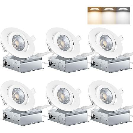 4 Inch Led Recessed Lights Ultra-Thin Adjustable Eyeball Gimbal LED ...