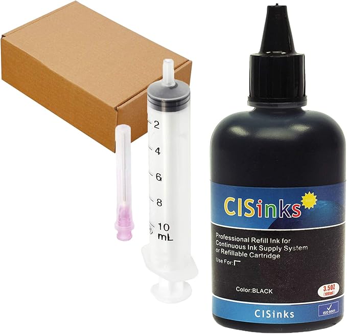 Amazon.com: CISinks Standard Universal Black Refill Ink -100 ml (3.5 oz ...