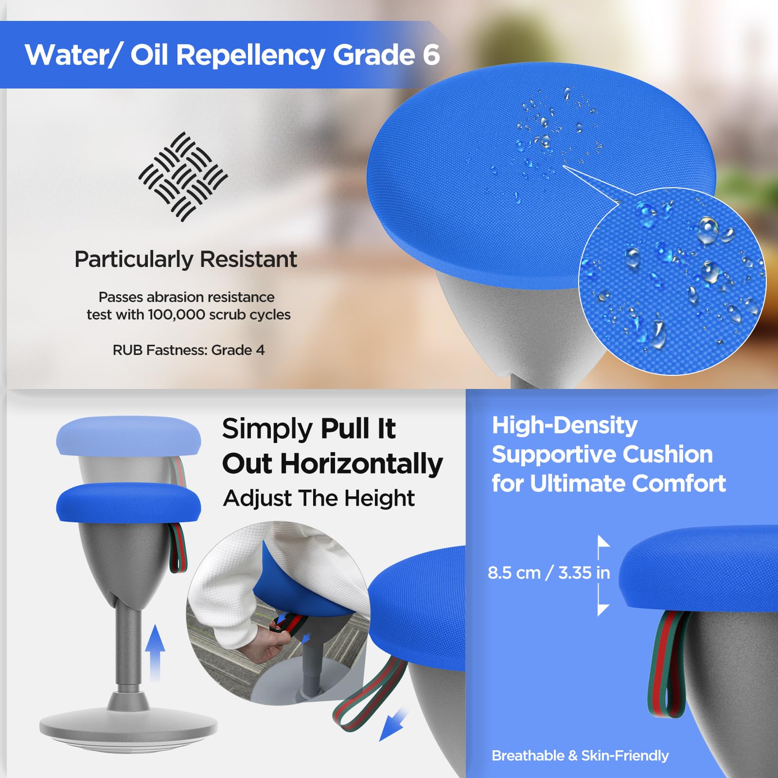 Snapklik.com : XJ-HOME Height Adjustable Active Motion Stool, Standing ...