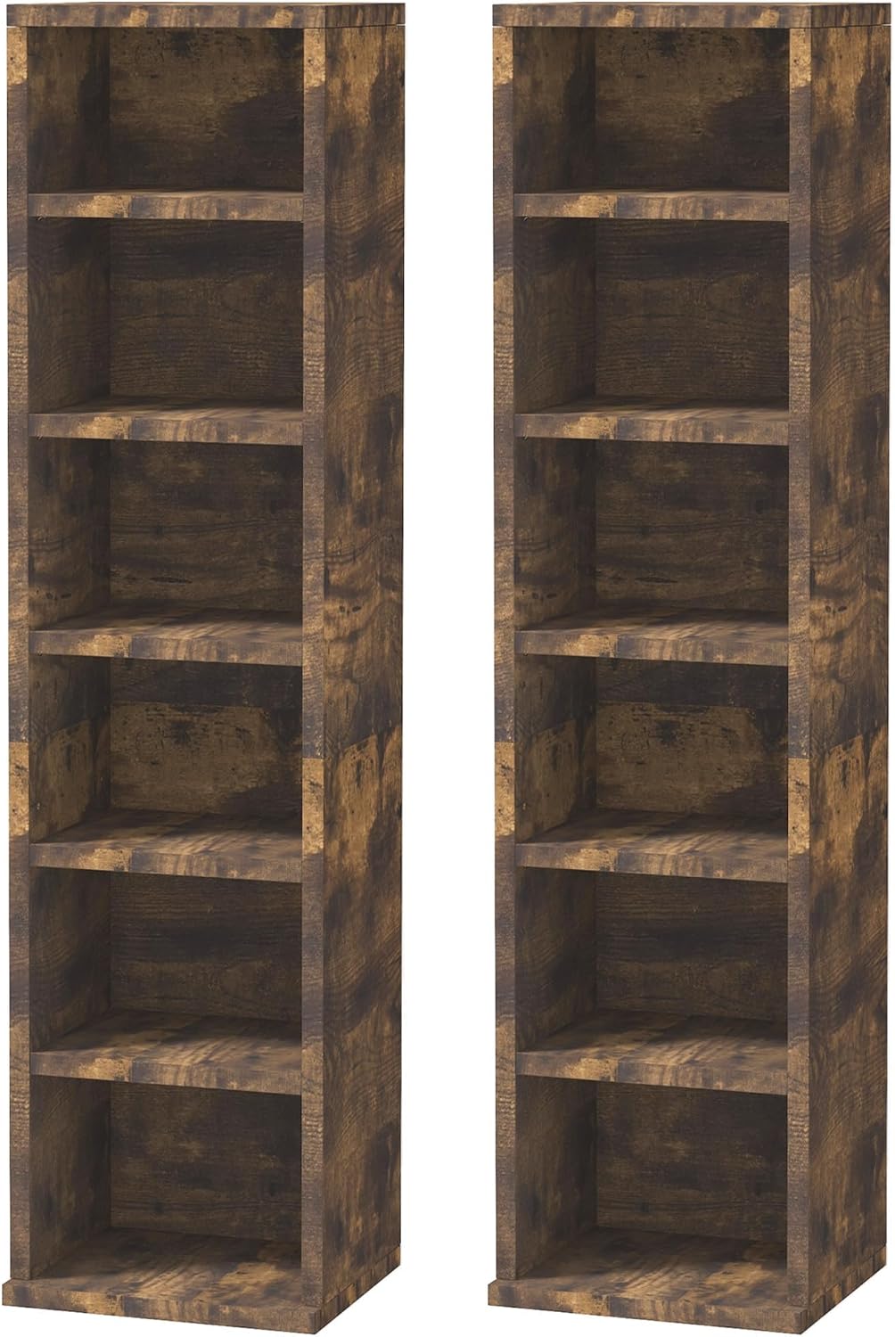 HOMCOM 204 CD Media Display Shelf Unit Set of 2 Blu-Ray Tower Rack w ...